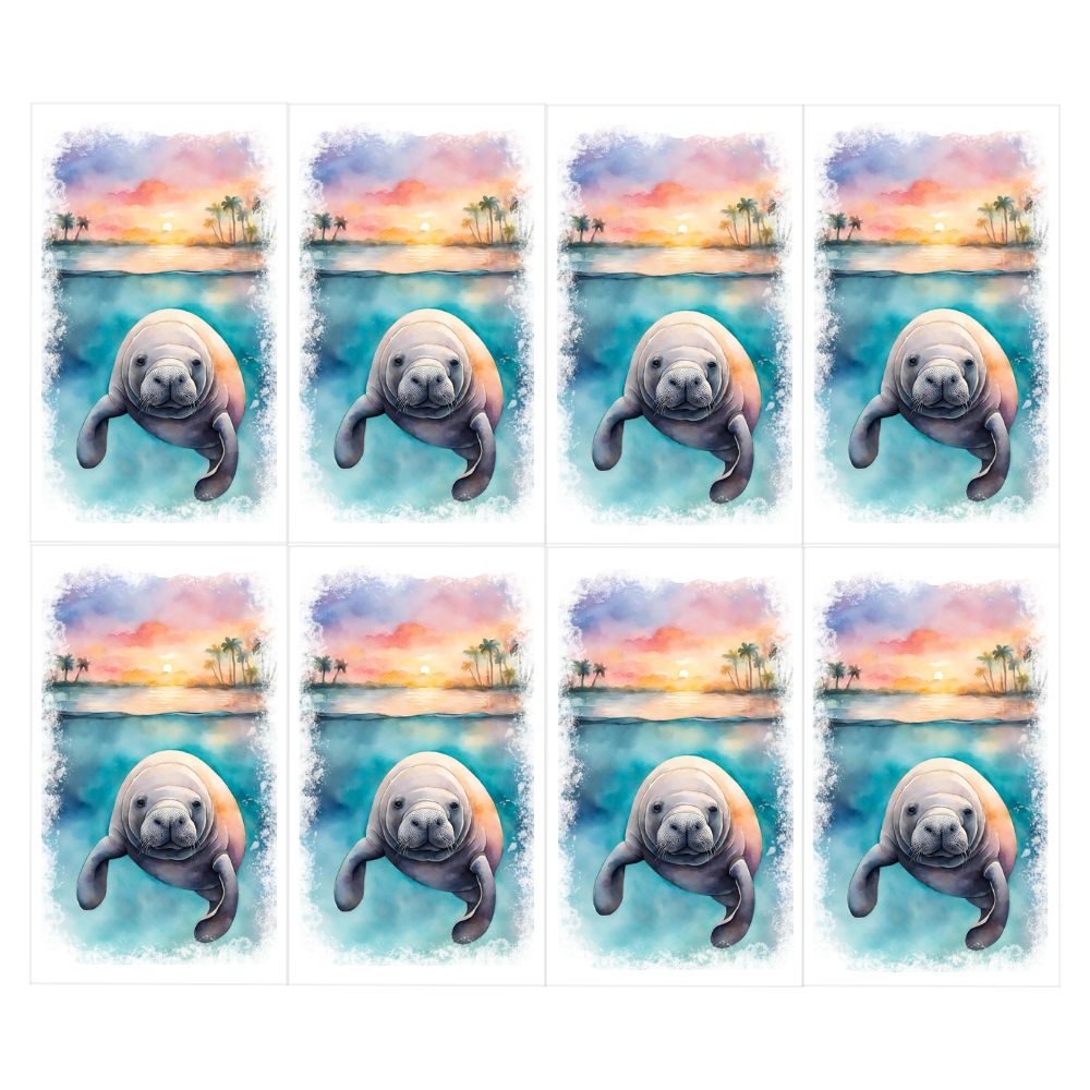 Florida Sunset Manatee Memorial Prayer Cards – Memorial Bookstore
